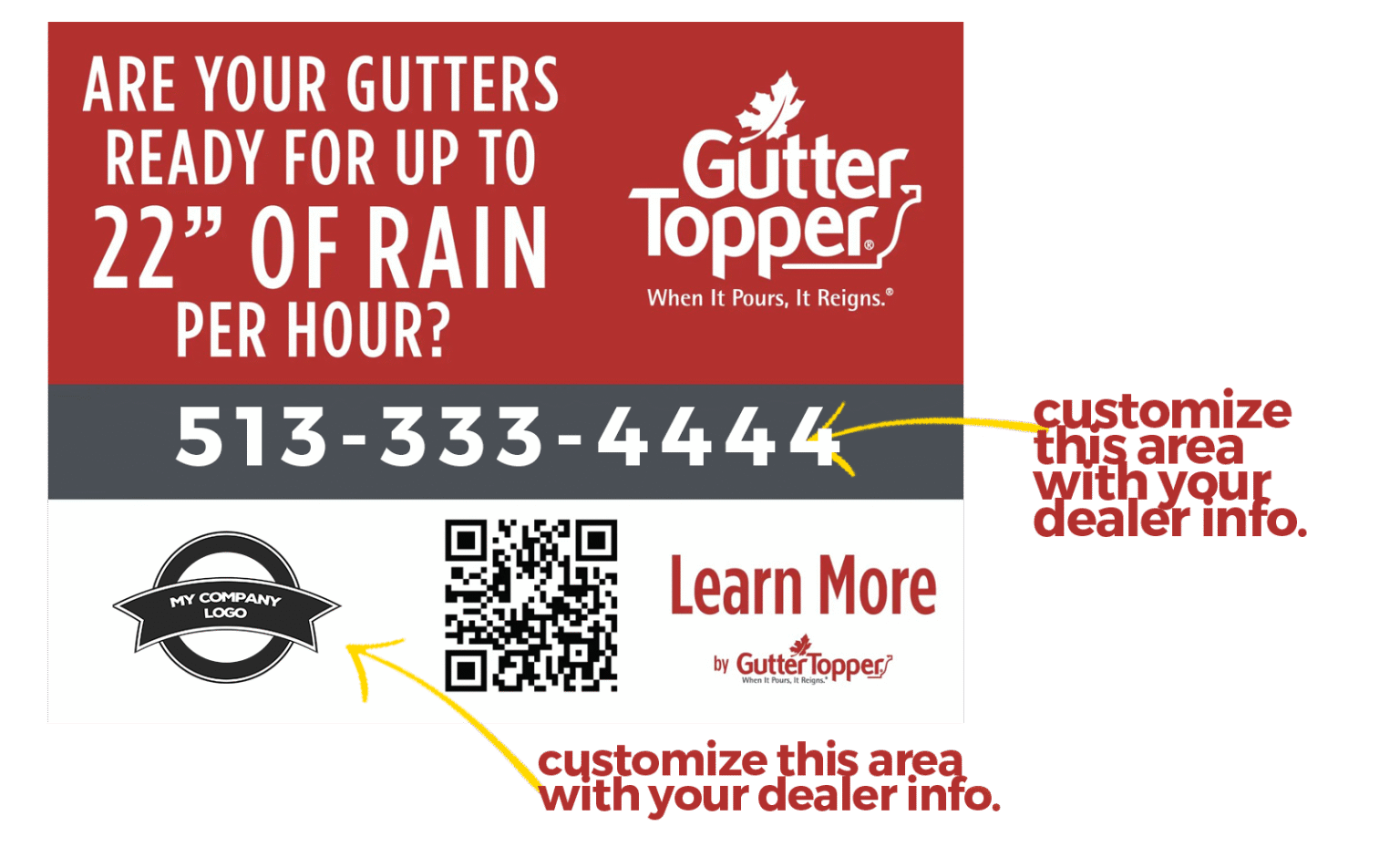 Yard Signs - Gutter Topper