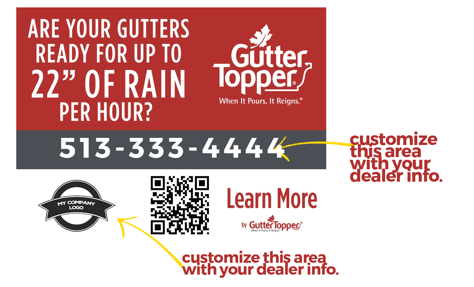 Yard Signs - Gutter Topper